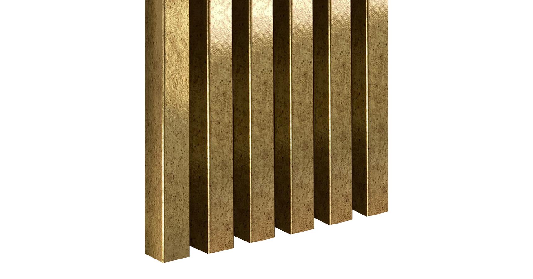 Fényes arany fali bordázott Lamella falburkolat - Gold trendi panel ...