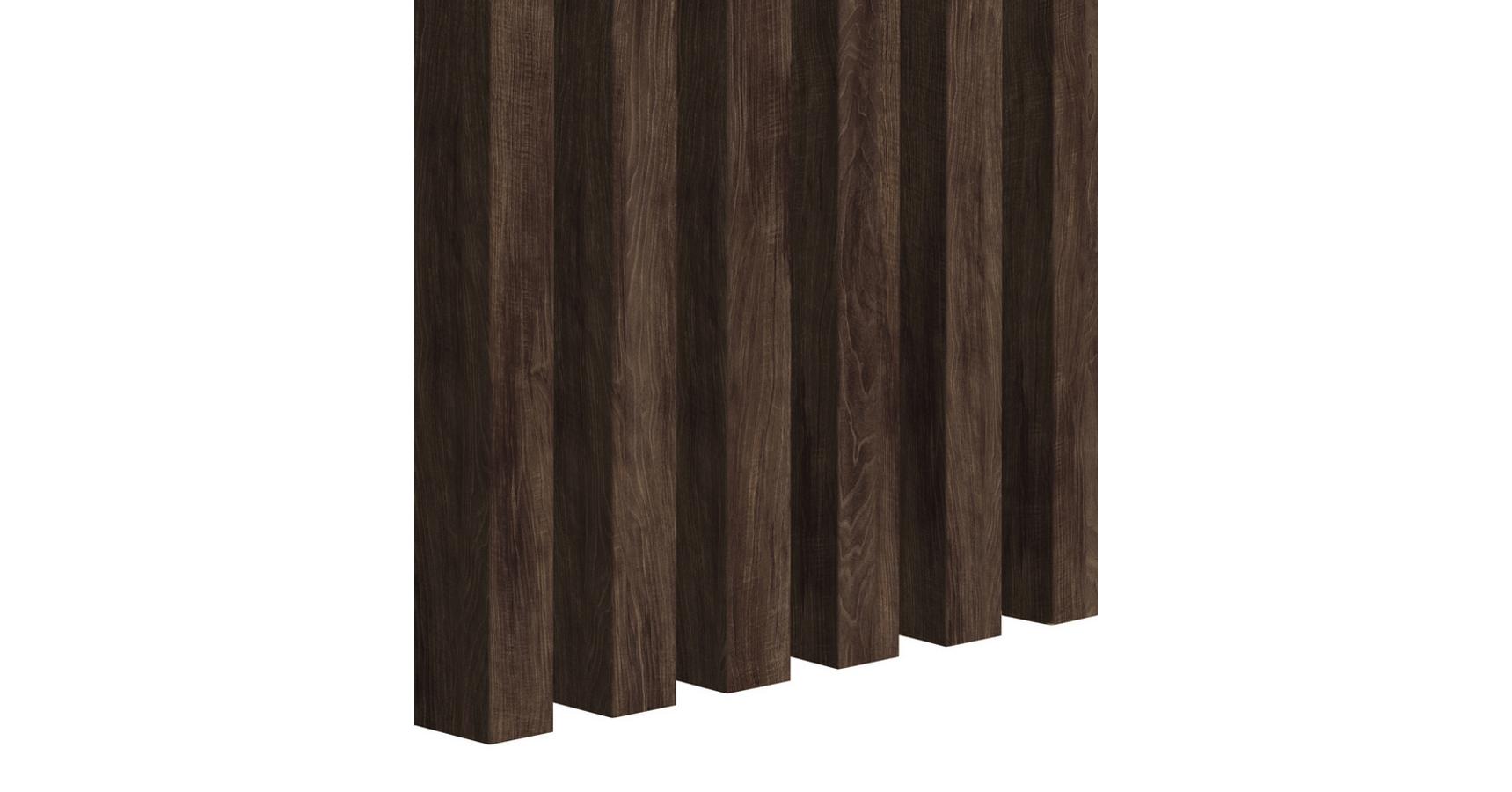 Sötét dió - Dark Walnut Lamella falburkolat, famintás panel (2,9x275cm ...