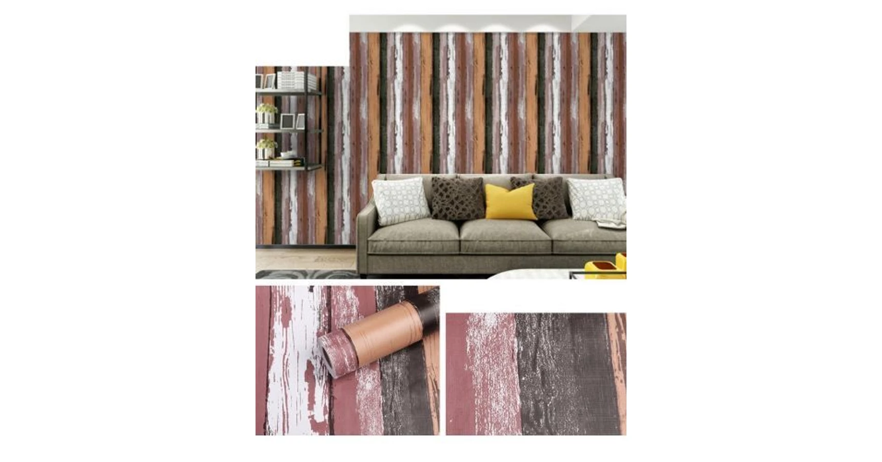 3016 deszka vörösesbarna 45 cm x 10 m öntapadós tapéta, Vénilia Décor ...