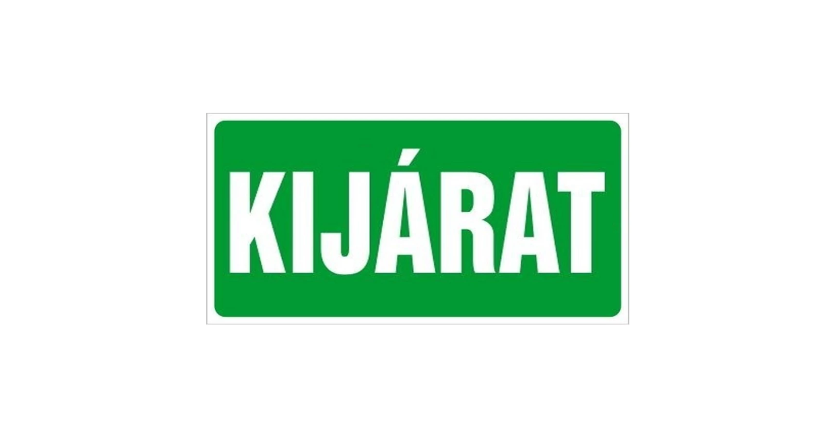 Menekülési út - kijárat tábla, utánvilágítós 20x10 cm - Kerma Design