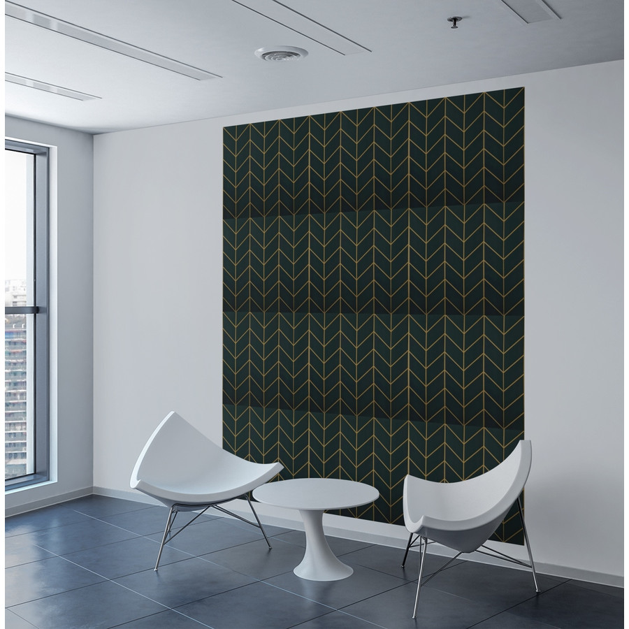 Polistar zöld arany modern falpanel GL3 burkolat, 3d dekorpanel falra ...
